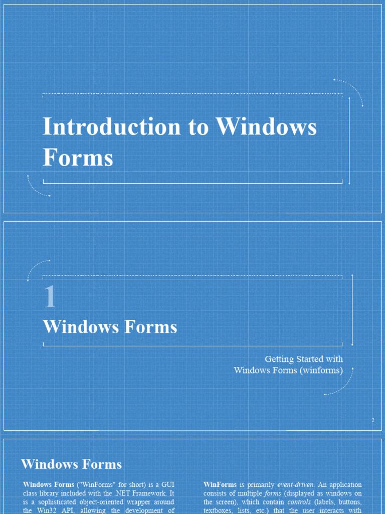 Introduction to Windows Forms | PDF | Reserved Word | Window (Computing)