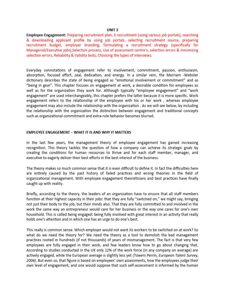 Talent Management Unit 3 | PDF | Organizational Culture | Motivation