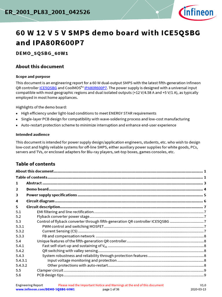 60w1 Applicationnotes V01 00 En Pdf Rectifier Power Supply