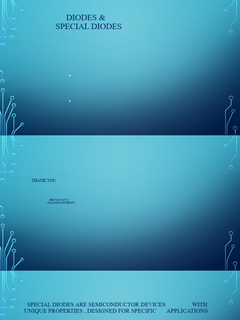 Bhuvan J 0717 Beee PPT Special Diodes | PDF | Science & Mathematics | Technology & Engineering