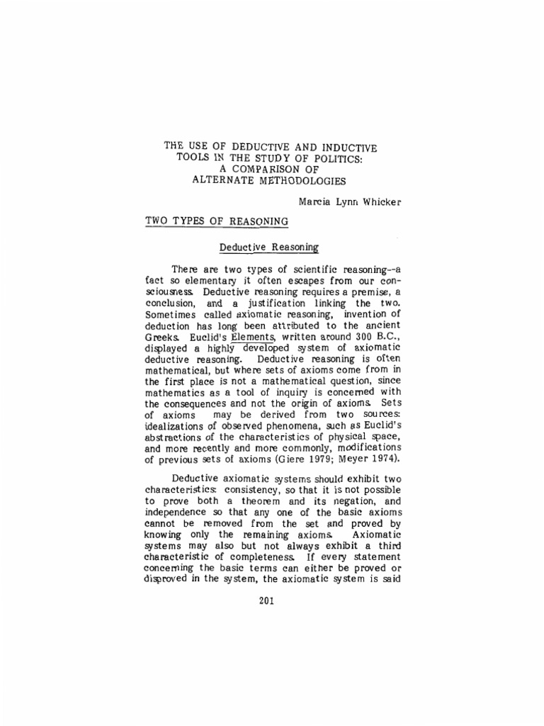Whicker (2008) - The Use of Deductive and Inductive Tools in The Study ...