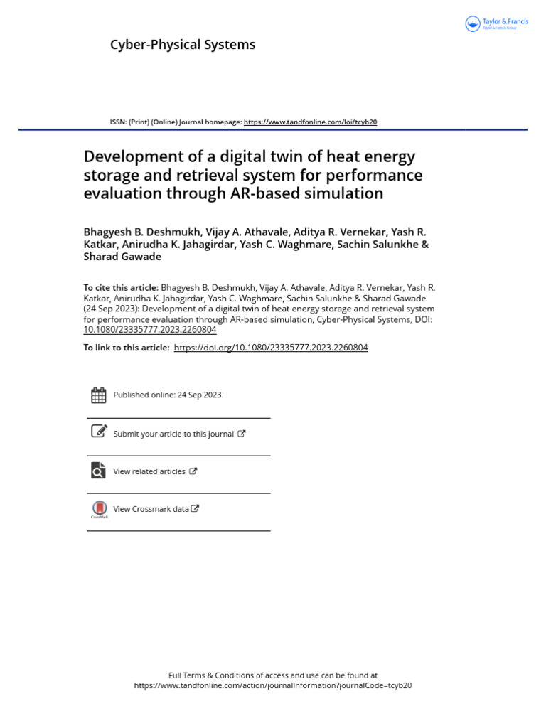 Development of A Digital Twin of Heat Energy Storage and Retrieval ... Development of A Digital Twin of Heat Energy Storage and Retrieval ...