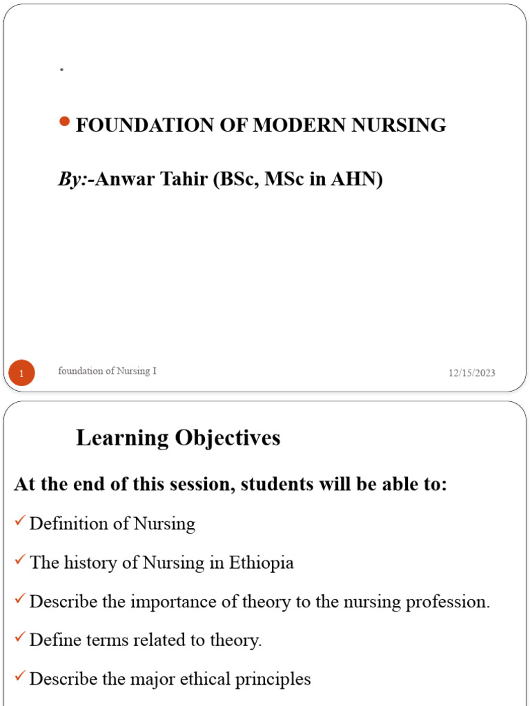 01.nursing Foundation | PDF | Autonomy | Nursing