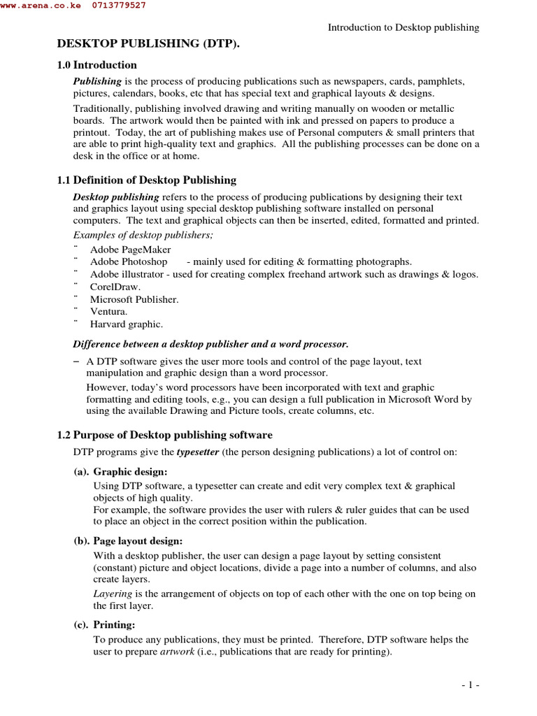 Introduction to DTP | PDF | Page Layout | Communication Design