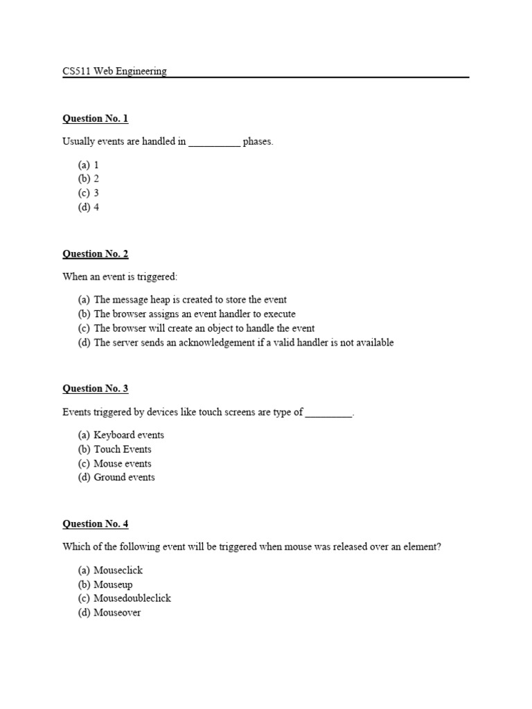 CS511 Sample Paper | Download Free PDF | World Wide Web | Internet & Web