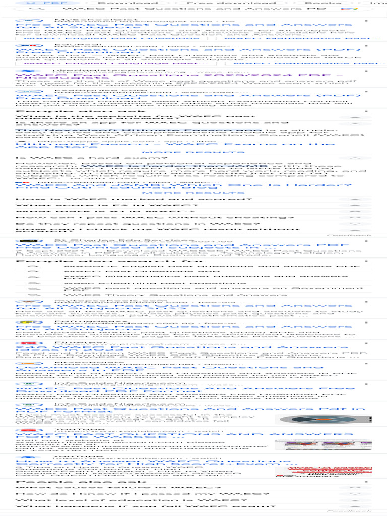 Waec Past Questions And Answers Pdf Pdf