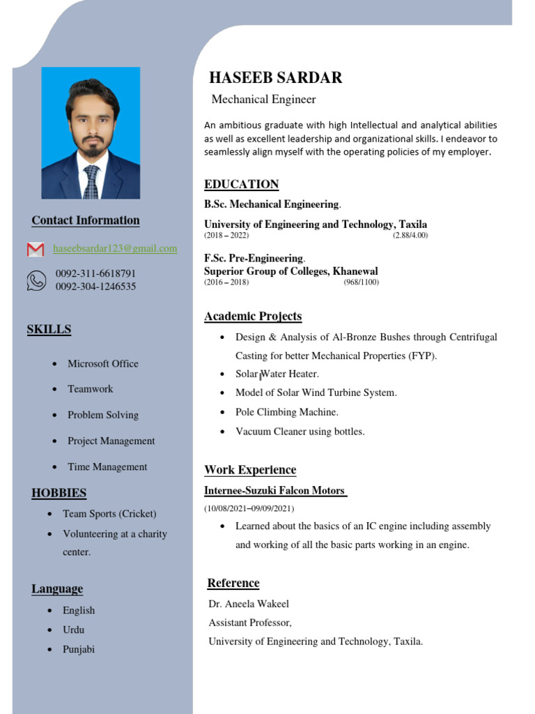 Haseeb Sardar CV | PDF