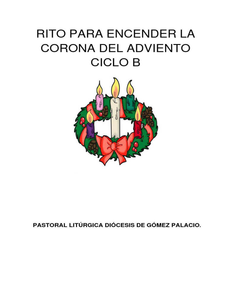 Rito Para Encender La Corona Del Adviento Ciclo b Diocesis | PDF ...