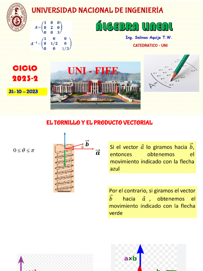 Producto Vectorial | PDF | Vector Euclidiano | Esfuerzo de torsión