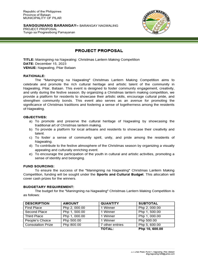 Parol Making Competition | PDF | Philippines