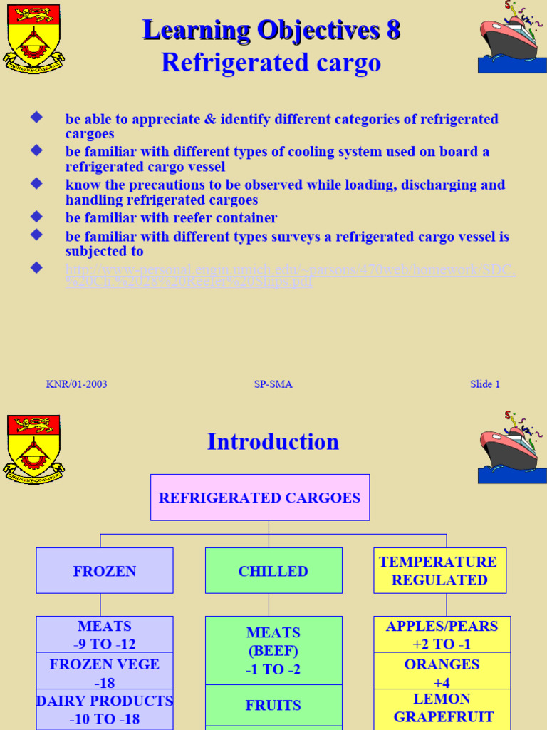 8_Refrigerated_Cargo | PDF | Refrigeration | Engineering Thermodynamics