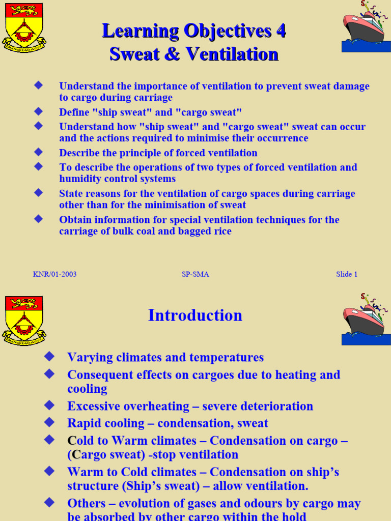 4 Cargo Ventilation | PDF | Humidity | Chemical Engineering