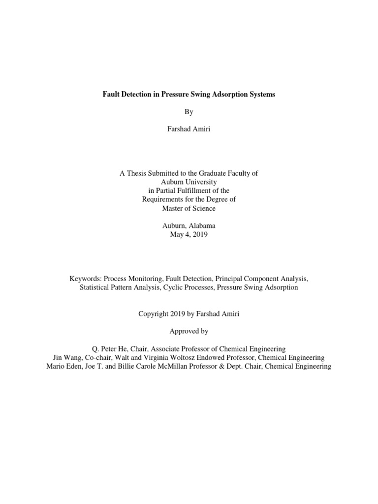 Fault Detection in Pressure Swing Adsorption Systems-Farshad Amiri | Download Free PDF ...
