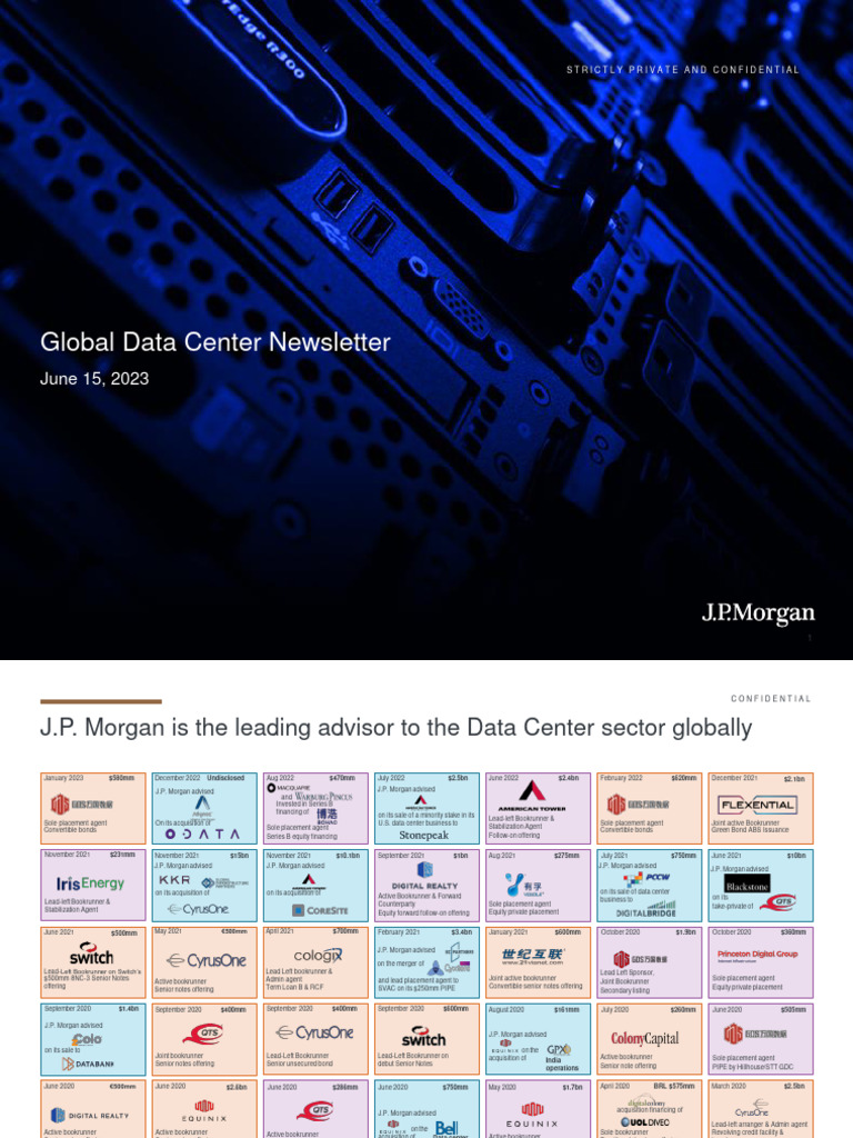 Global Data Center Newsletter - 2023.06.15 | PDF | J.P. Morgan & Co ...