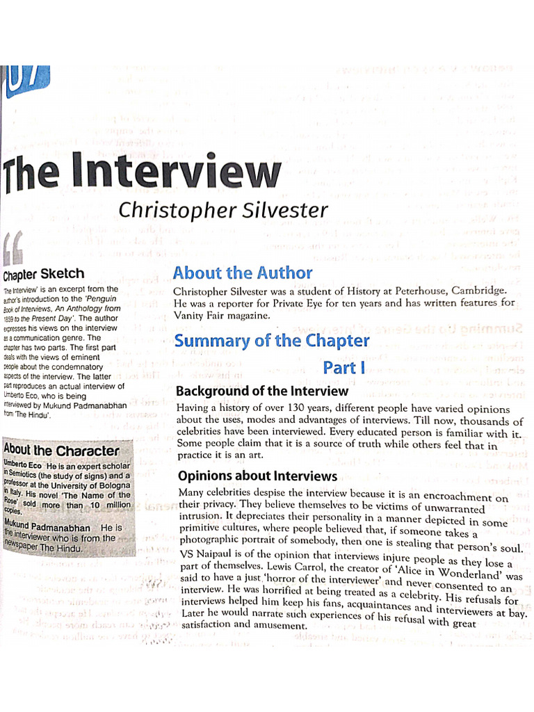 The Interview | PDF
