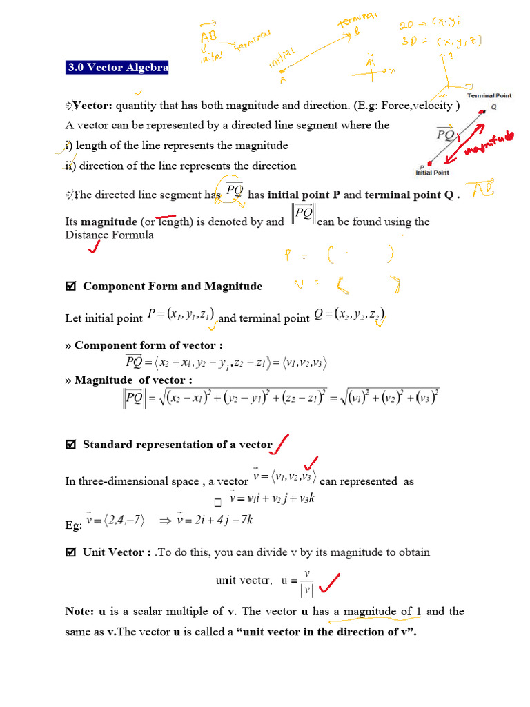 2.3 Vector | PDF | Euclidean Vector | Classical Geometry