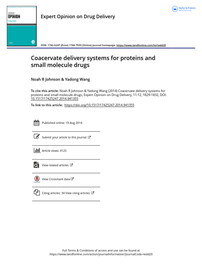 Johnson and Wang - 2014 - Coacervate Delivery Systems For Proteins and ...