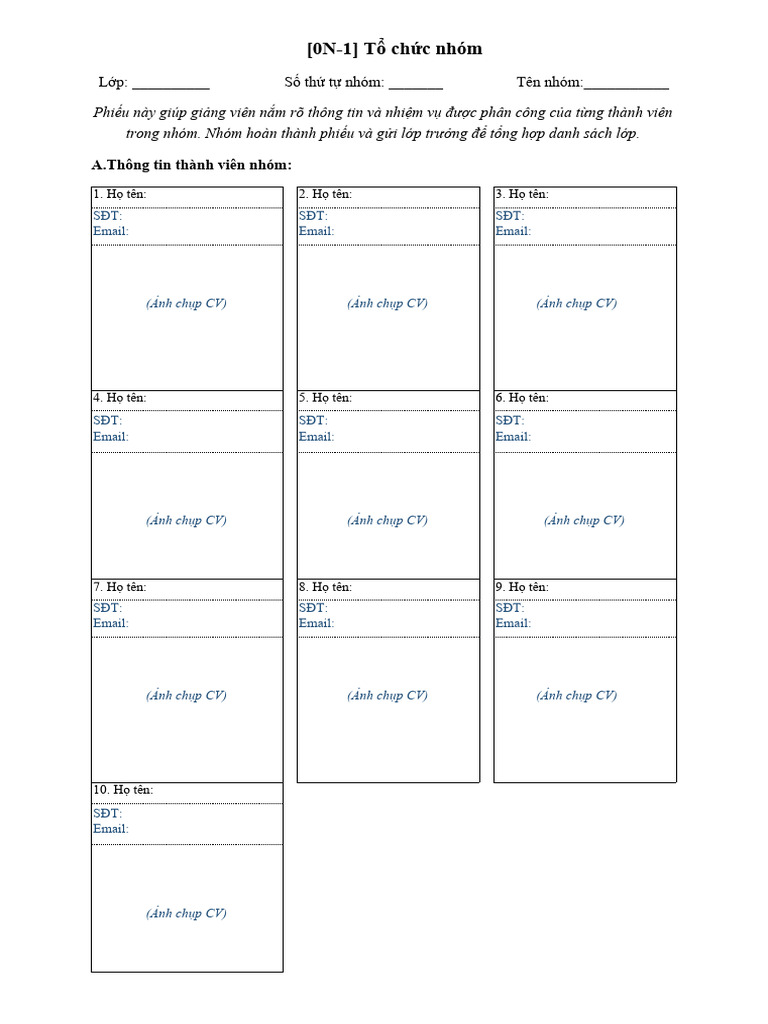 (0N-1) T CH C Nhóm - 15 Bu I - Khu A | PDF