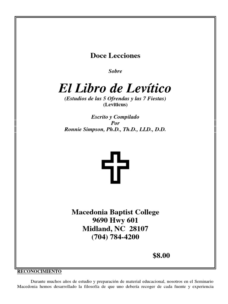 LEVITICO - Leviticus | PDF | Pecado | Libro de levítico