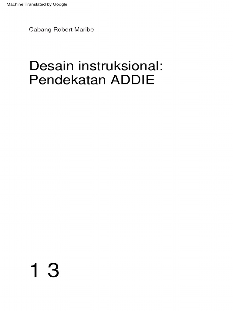 Robert Maribe Branch Auth. Instructional Design The ADDIE Approach | PDF