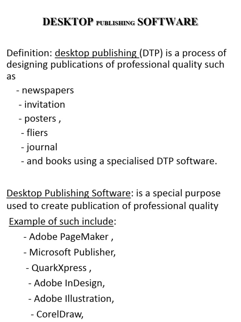 Desktop Publishing Software | PDF | Page Layout | Adobe Illustrator
