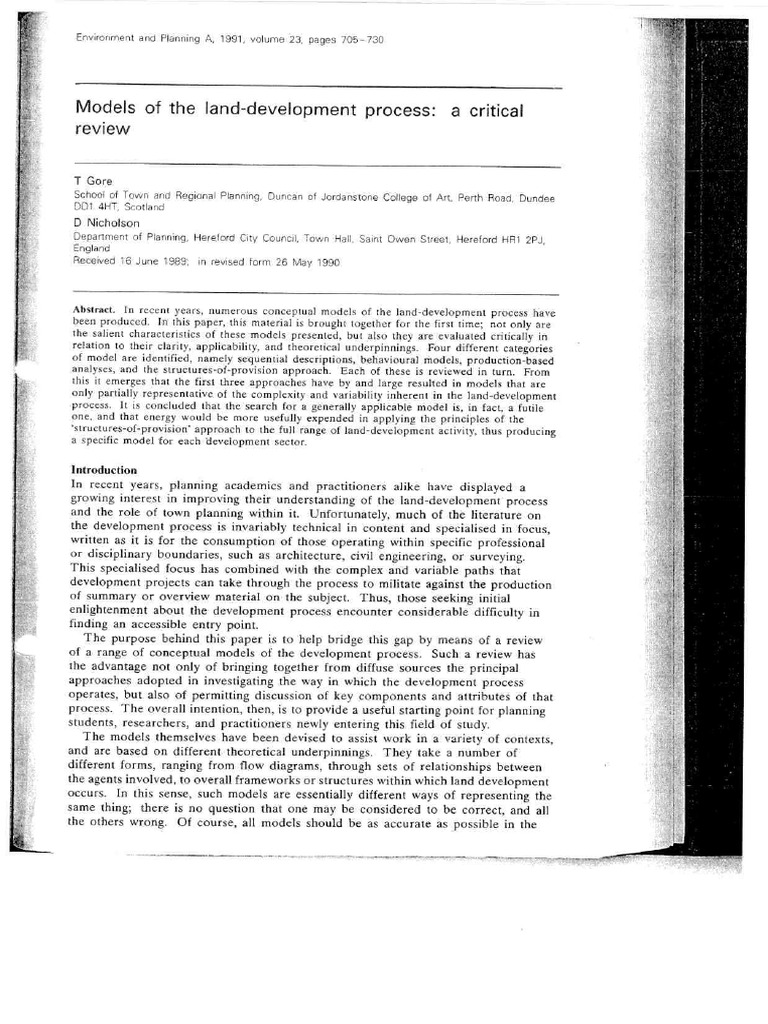 Gore and Nicholson - 1991 - Model Deve Process | PDF