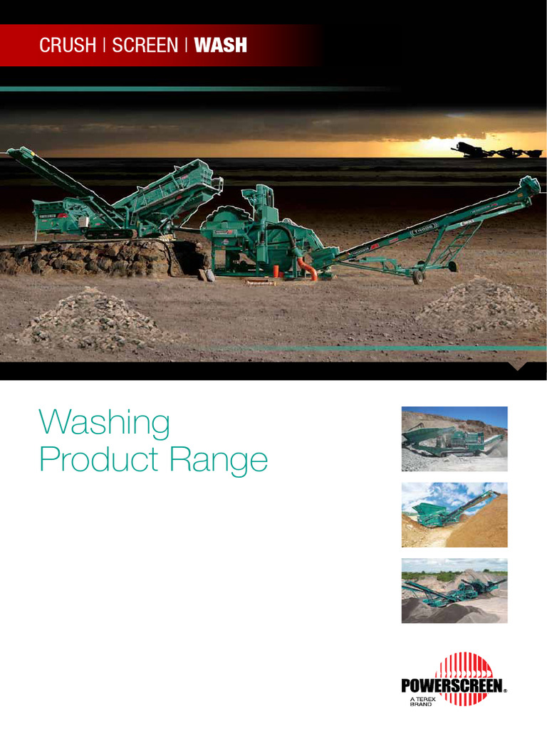 Powerscreen English Washing Brochure | PDF | Pump | Materials
