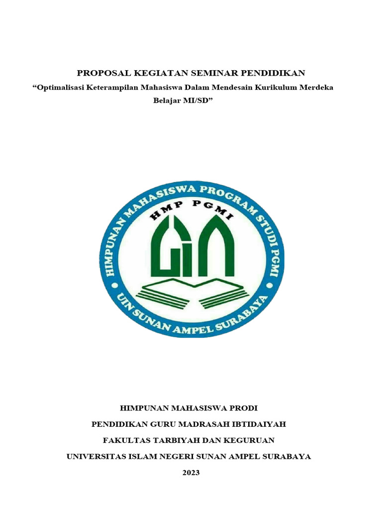 Proposal Seminar Pendidikan HMP Pgmi 2023 | PDF | Karier & Perkembangan