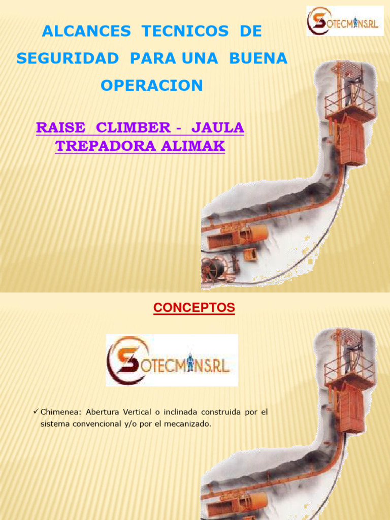 Seguridad y Mantenimiento del Raise Climber | PDF | Engranaje | Chimenea