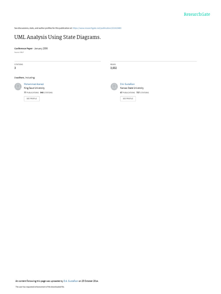 UML Analysis Using State Diagrams | PDF | Unified Modeling Language | Class (Computer Programming)
