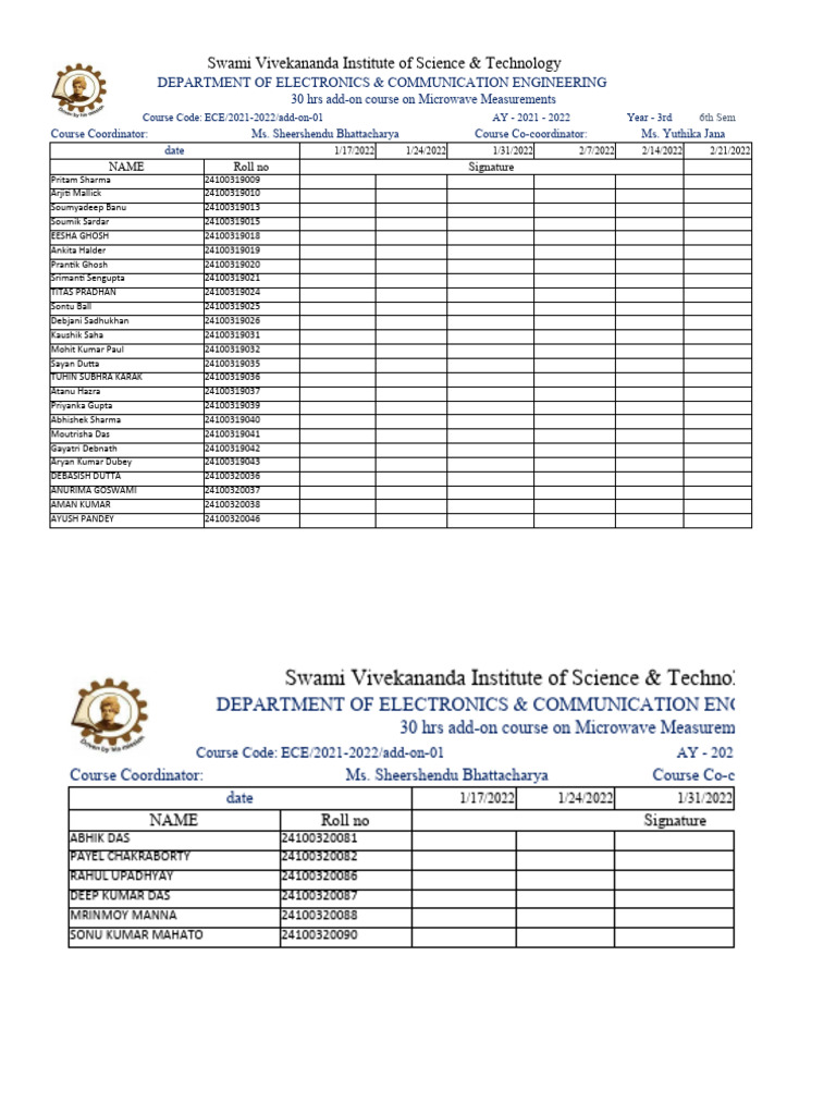 Attendance_sheet_2021_22 | PDF