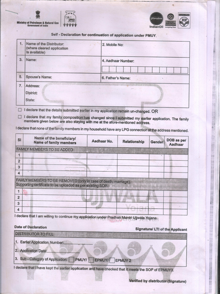 Ujwala Form | PDF
