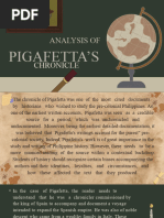 Analysis of Pigafetta's Chronicle | PDF | Philippines | Roman Empire