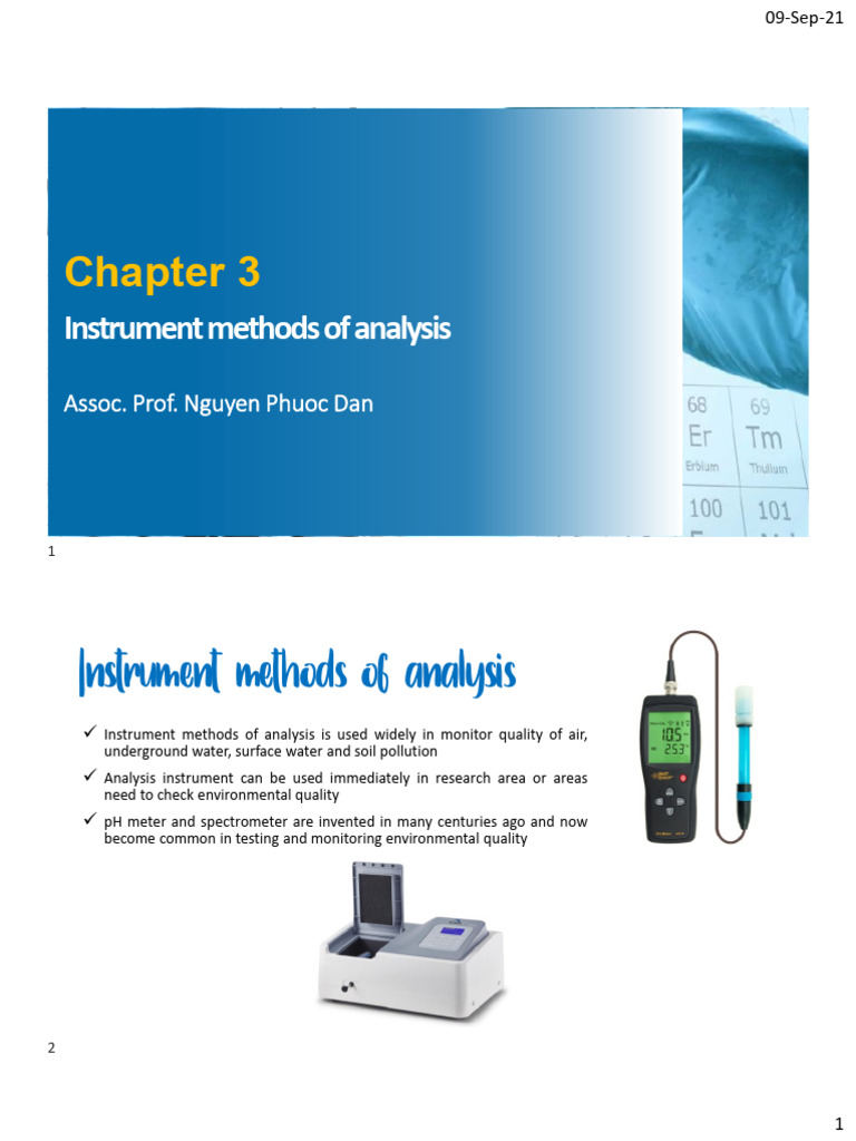 Chapter 3 - Instrument Methods Analalysis 2021 Final Print | PDF | Chromatography | High ...