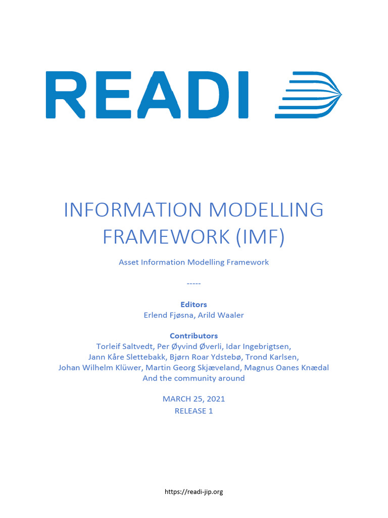 Information Modelling Framework V1 | PDF