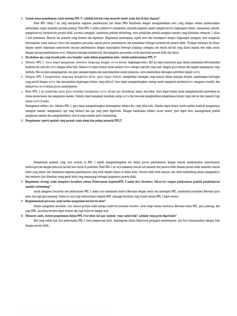 01.05.6-B5-2 Ruang Kolaborasi - Diskusi Dan Refleksi Akhir PPL 1 | PDF