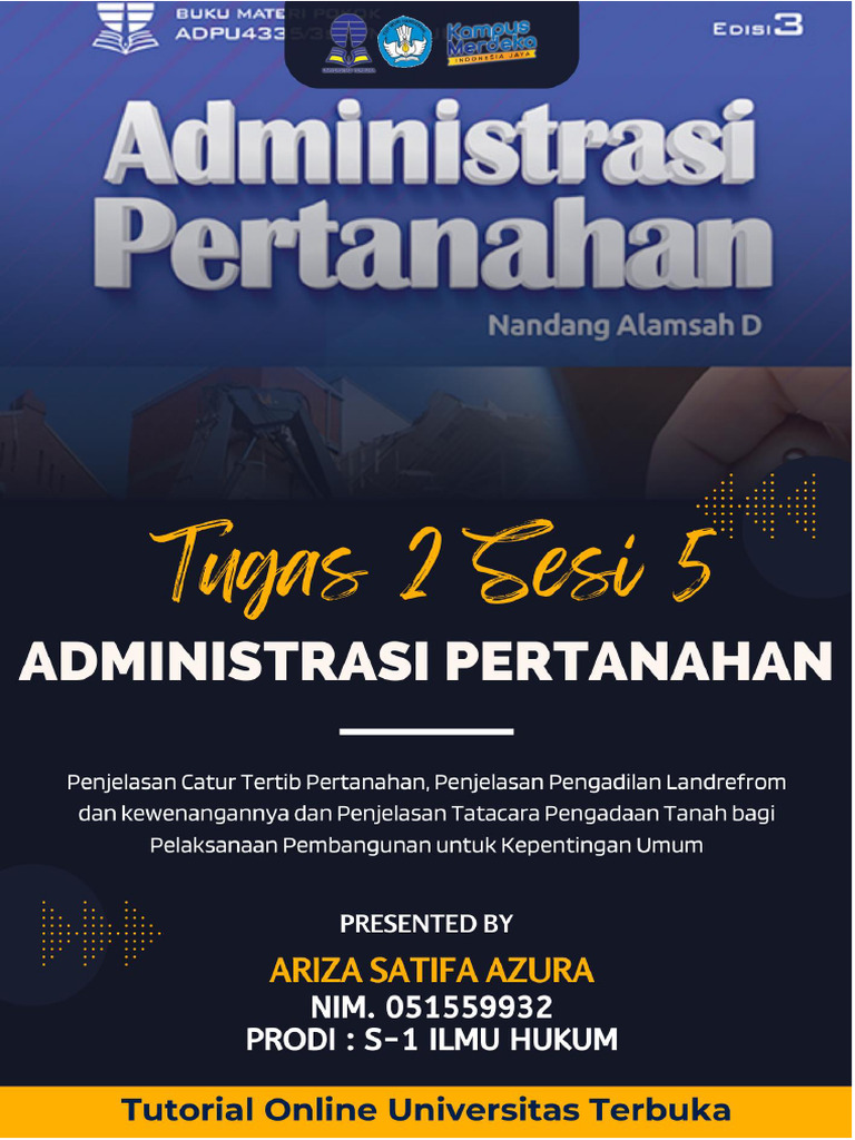Tugas 2 Administrasi Pertanahan | PDF | Politik