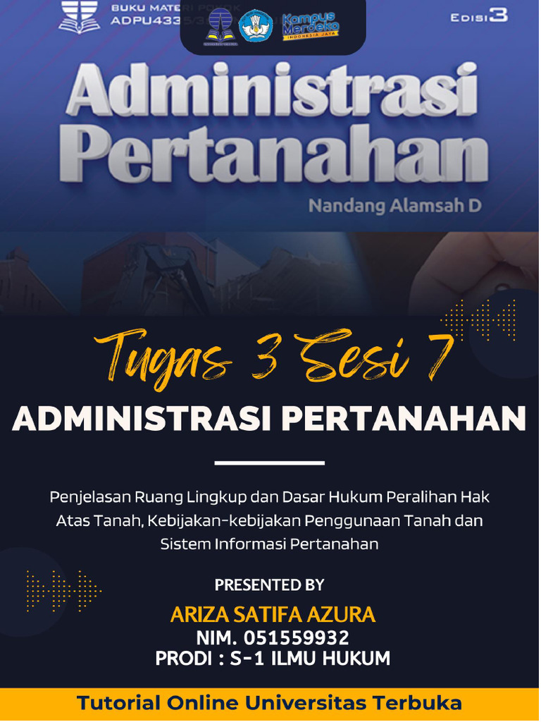 Tugas 3 Administrasi Pertanahan | PDF