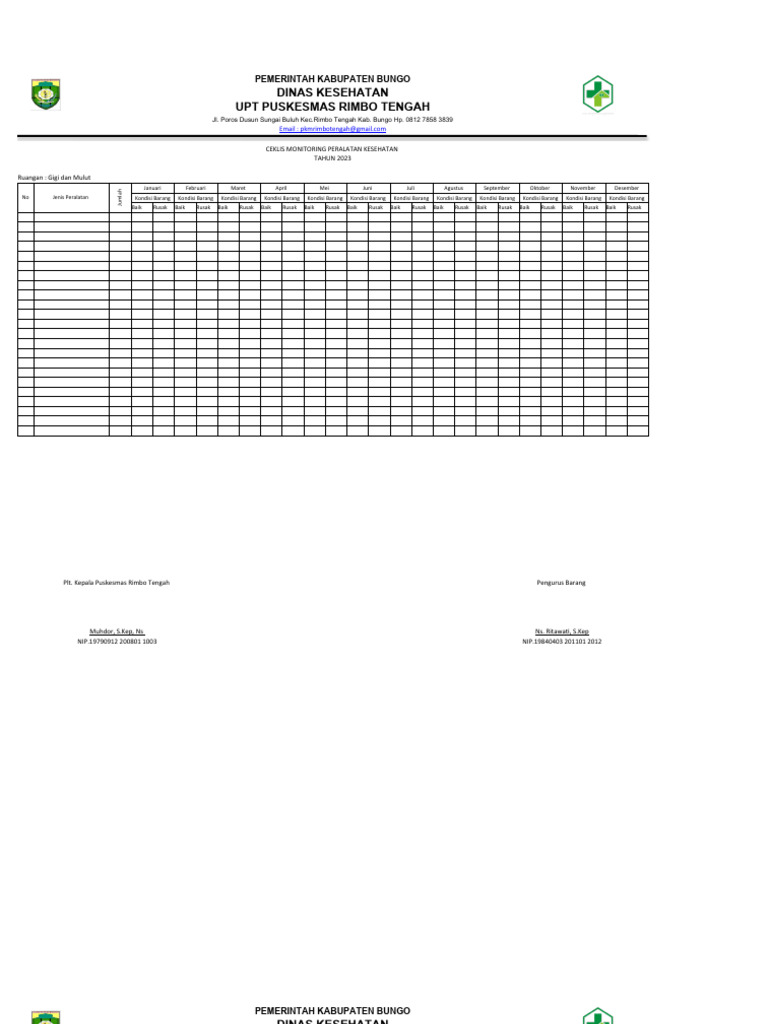 Jadwal Pemantauan Alkes | PDF