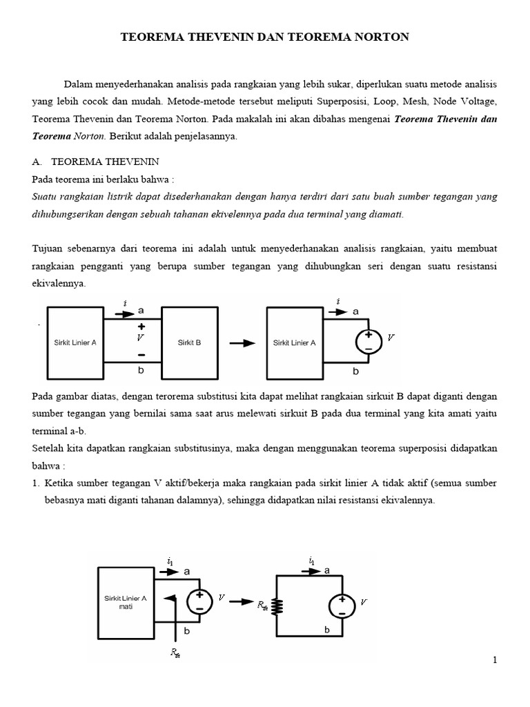Teorema Thevenin Dan Teorema Norton | PDF