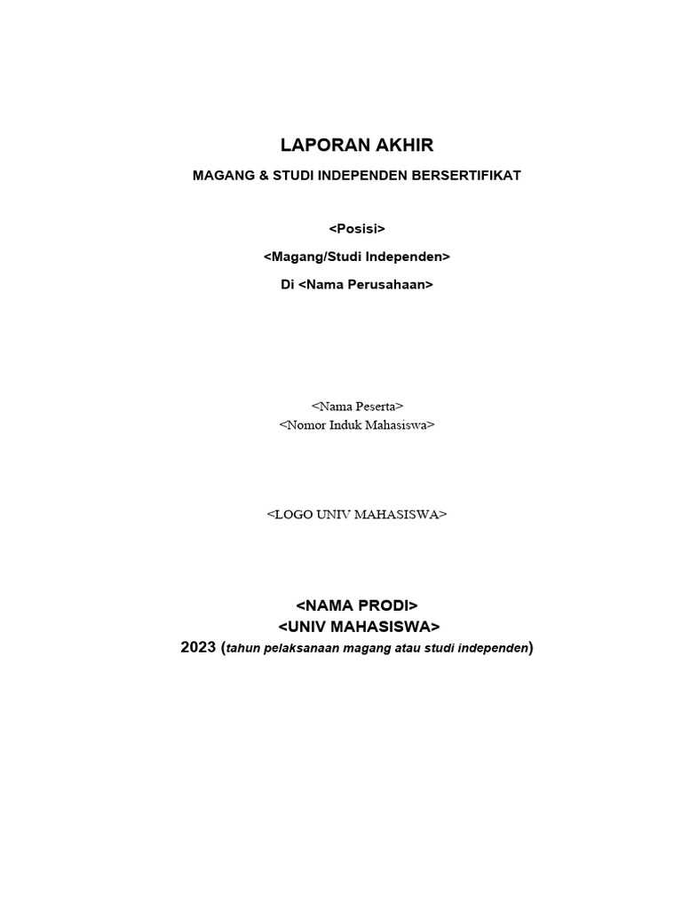 (Template) Laporan Akhir - (Magang - Studi Independen Bersertifikat ... (Template) Laporan Akhir - (Magang - Studi Independen Bersertifikat ...