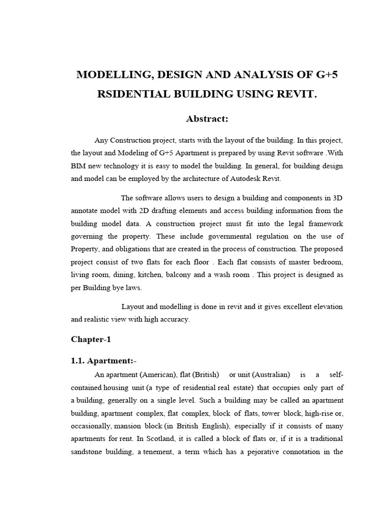 G+5 Residential Building Design in Revit | PDF | Apartment | Stairs