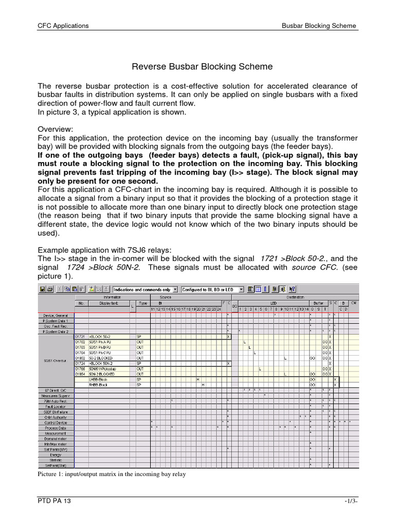 Busbar Blocking Scheme | PDF | Relay | Input/Output