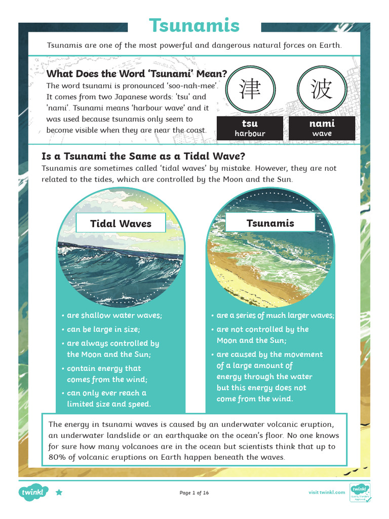 Understanding Tsunamis vs Tidal Waves | PDF | Tsunami | Tide