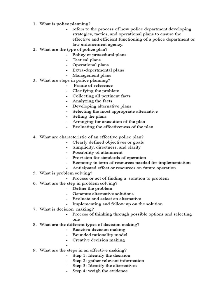 What Is Police Planning | PDF | Decision Making | Conflict Resolution