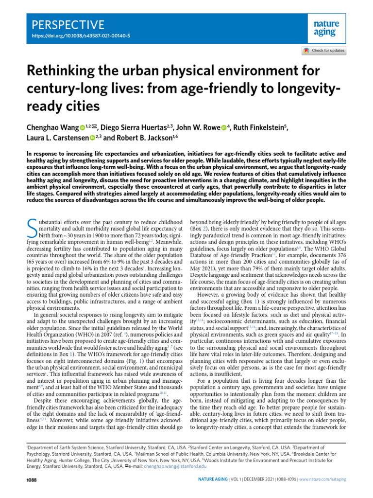 Wang Et Al. (2021) Rethinking The Urban Physical Environment For ...
