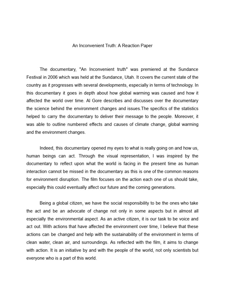Reaction Paper-1 | PDF | Climate Change | Natural Environment