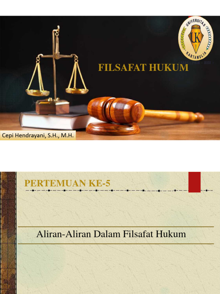 Aliran-Aliran Dalam Filsafat Hukum - 1 | PDF | Ilmu Sosial