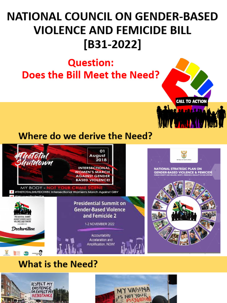 NATIONAL COUNCIL ON GENDER-BASED VIOLENCE AND FEMICIDE BILL - CGE | PDF ...