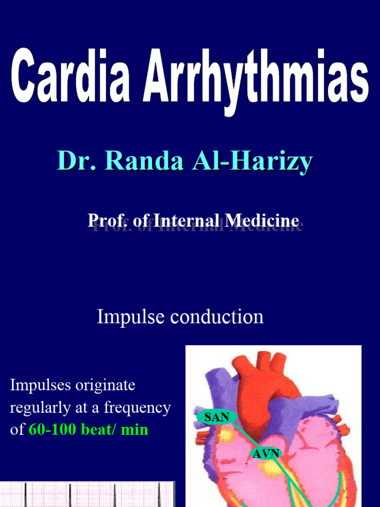 Prof. Randa Cardiac Arrhythmias | PDF | Cardiovascular System | Diseases And Disorders